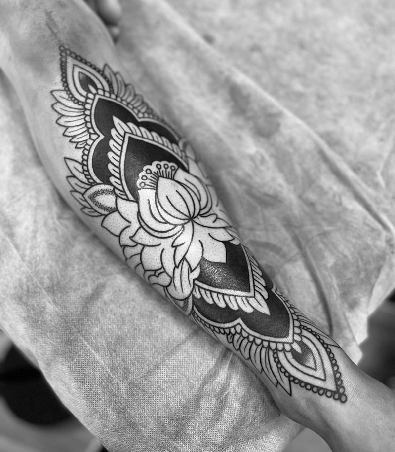 Red Lotus | Tattoos by Brenton Hawkins Mackay QLD